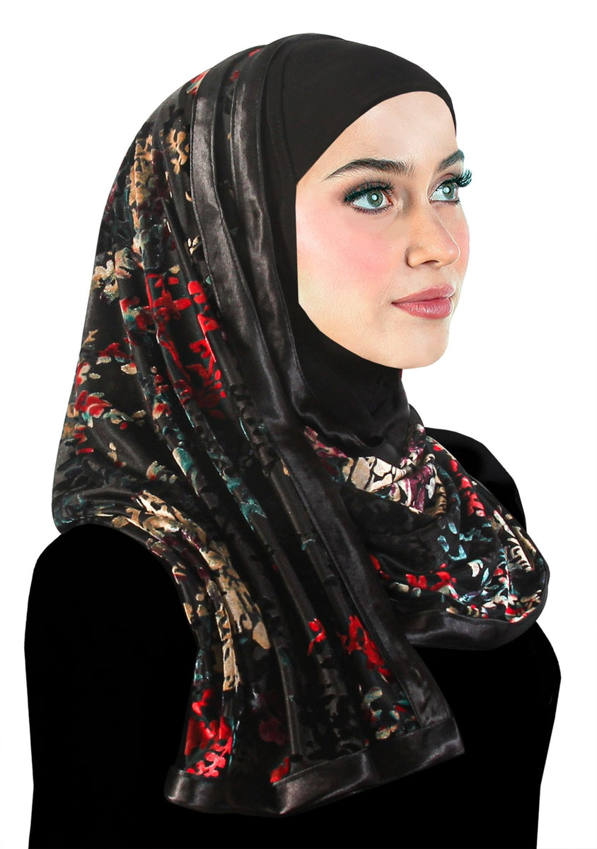 Stylish Mona Kuwaiti Hijabs with Wrap Shawl – MiddleEasternMall