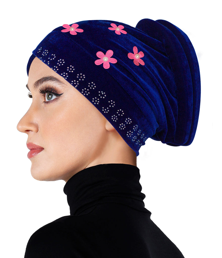 Velvet Venetian Turban Easy Pull-on Hijab Caps – MiddleEasternMall