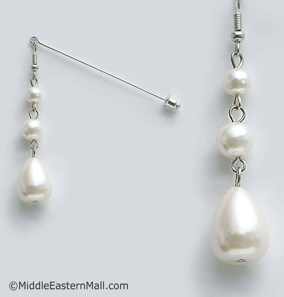 Pearl Drop Hijab Pin # 13 White – MiddleEasternMall